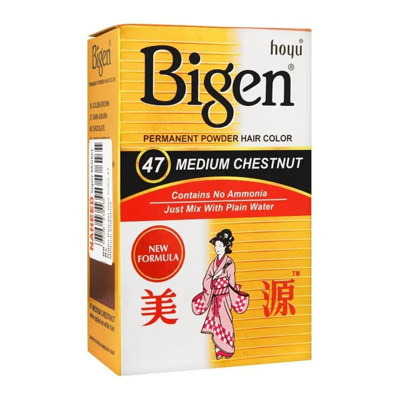 Buy Bigen Permanent Powder Hair Color, 47 Medium Chestnut