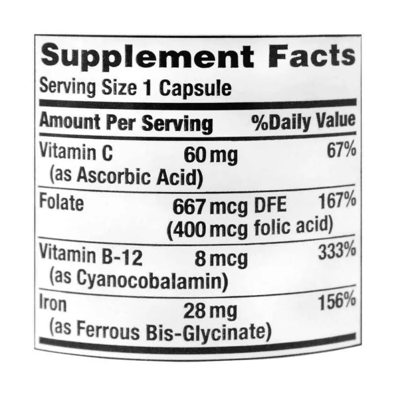 Buy Nature's Bounty Gentle Iron, 28mg, Mineral Supplement