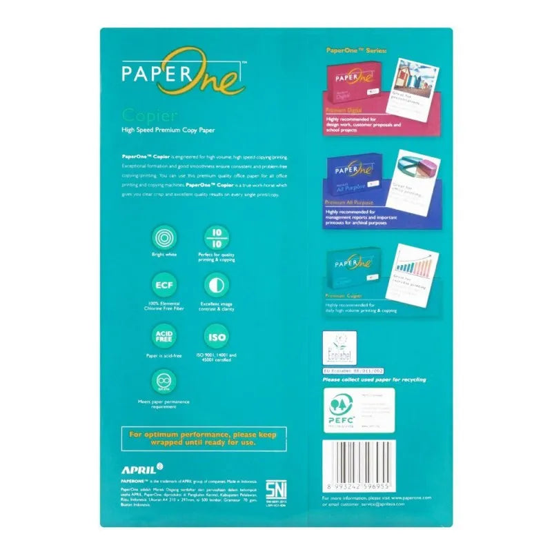 Paper One 70g A4 Size Printer & Copier Paper Rim, 500 Sheets