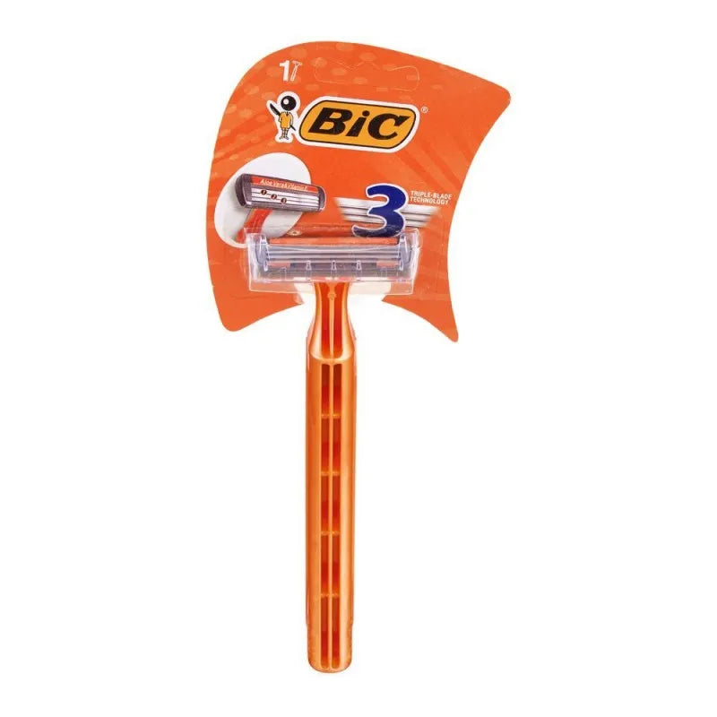 Buy BIC Triple Blade Disposable Razor, Orange in Pakistan