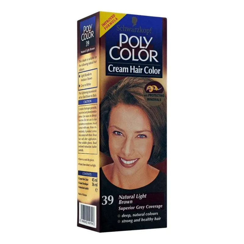 Buy Poly Color Cream Hair Color, 39 Natural Light Brown