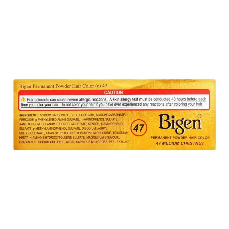Buy Bigen Permanent Powder Hair Color, 47 Medium Chestnut